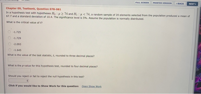 Solved FULL SCREEN PRINTER VERSION BACK NEXT Chapter 09, | Chegg.com