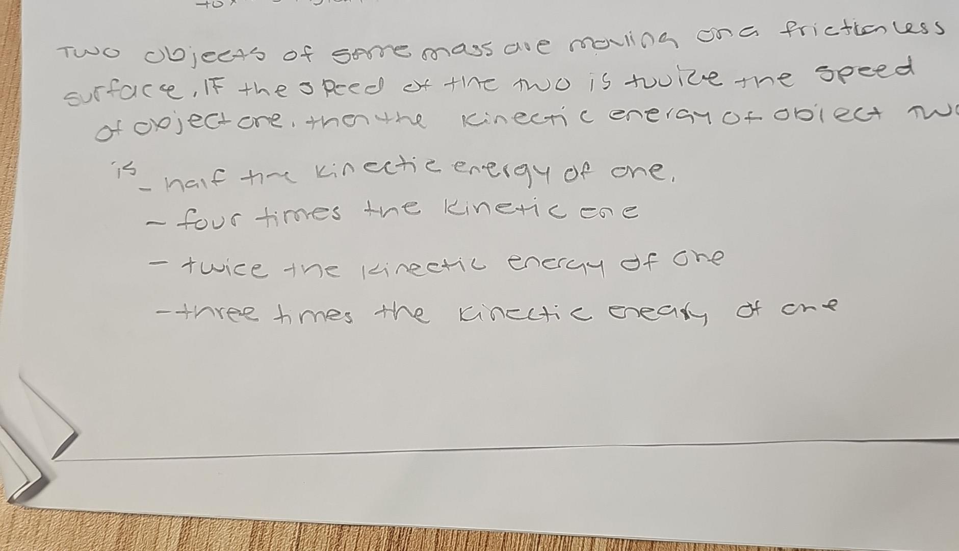 Solved Two objects of same mass are moulina on a | Chegg.com