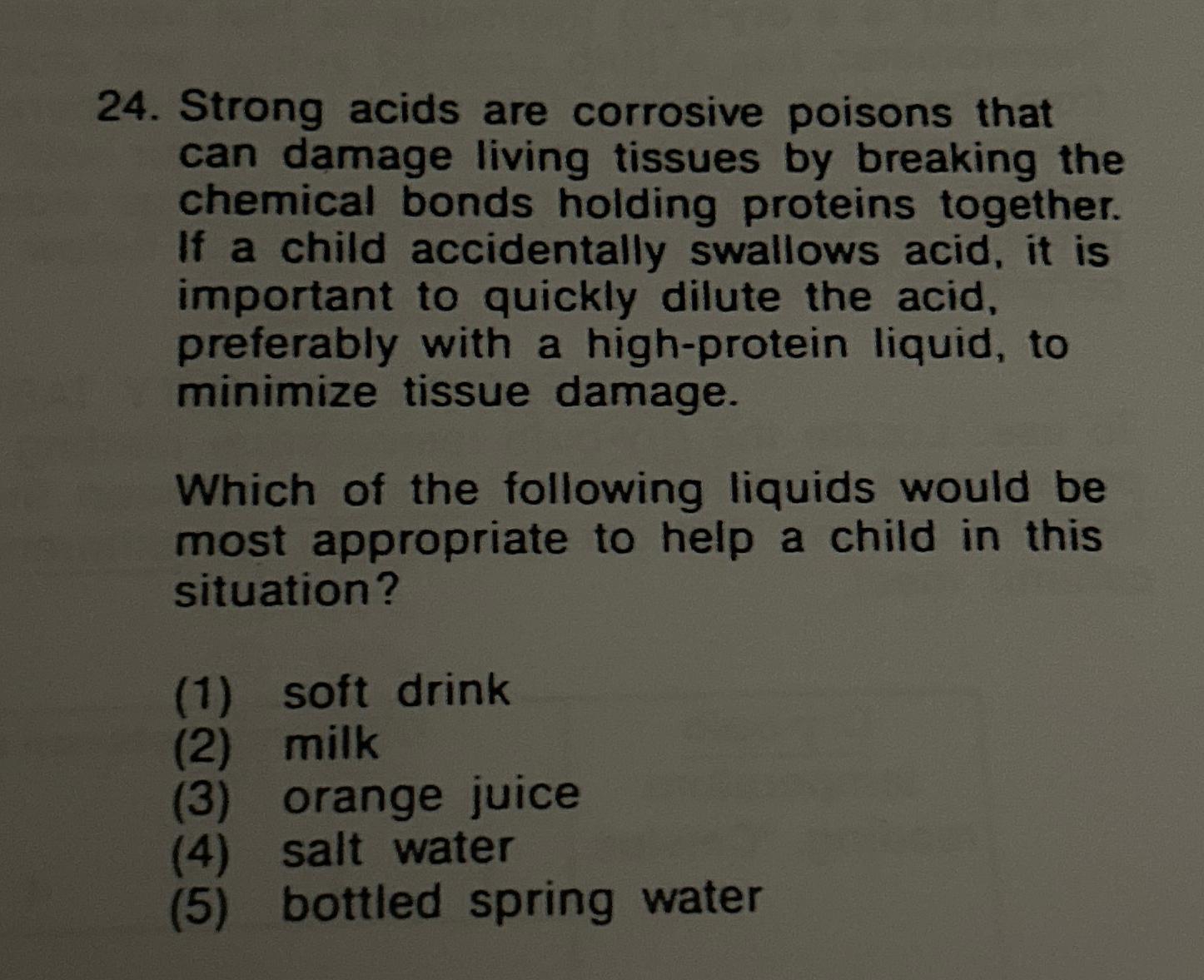 Solved Strong acids are corrosive poisons that can damage | Chegg.com