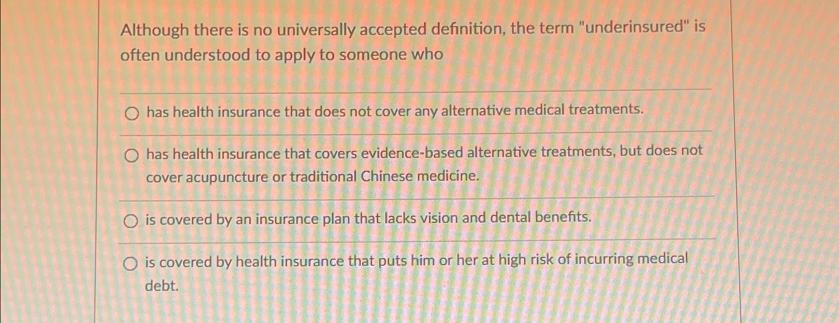 Solved Although there is no universally accepted definition, | Chegg.com