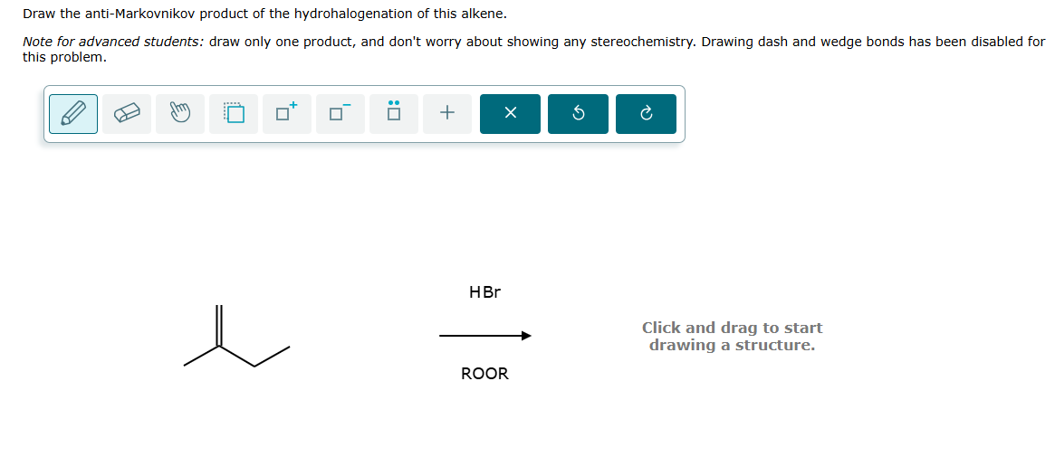 Solved Draw the anti-Markovnikov product of the | Chegg.com