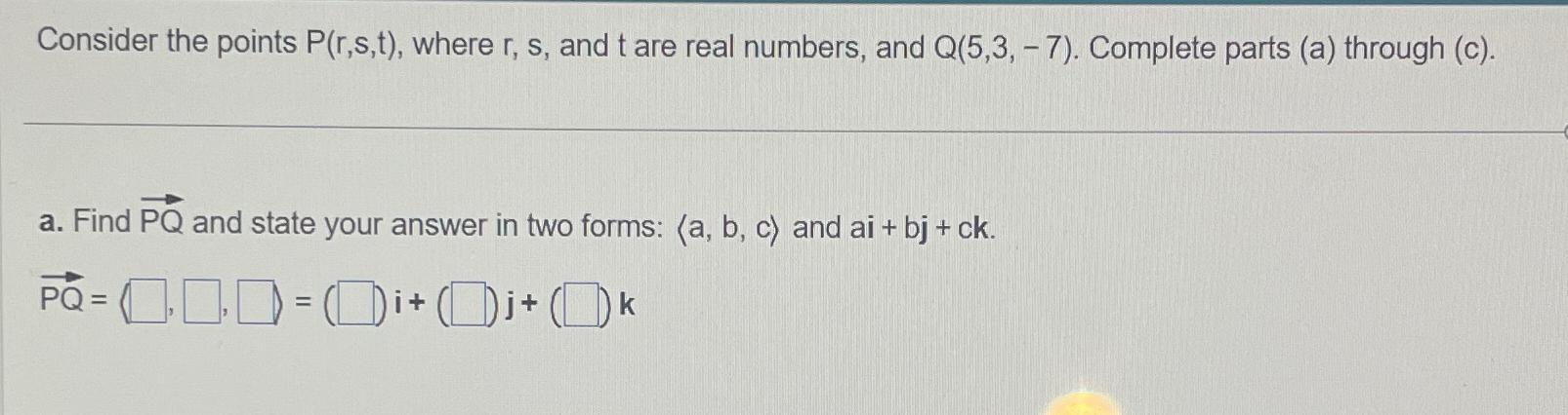 Solved Consider the points P(r,s,t), ﻿where r,s, ﻿and t ﻿are | Chegg.com