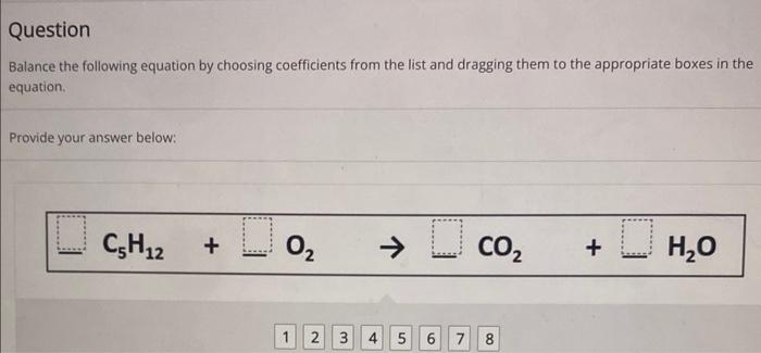 Solved Balance the following equation by choosing | Chegg.com