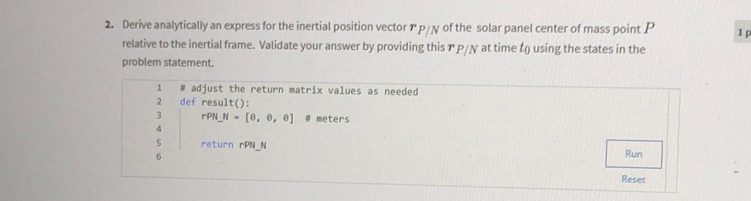 Solved 2. Derive analytically an express for the inertial | Chegg.com