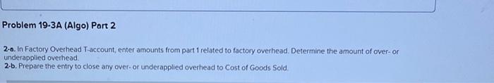 Solved Required information Problem 19-3A (Algo) Computing | Chegg.com