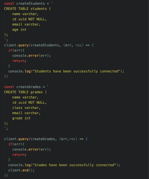 Solved So I have two tables. one table is called Students | Chegg.com