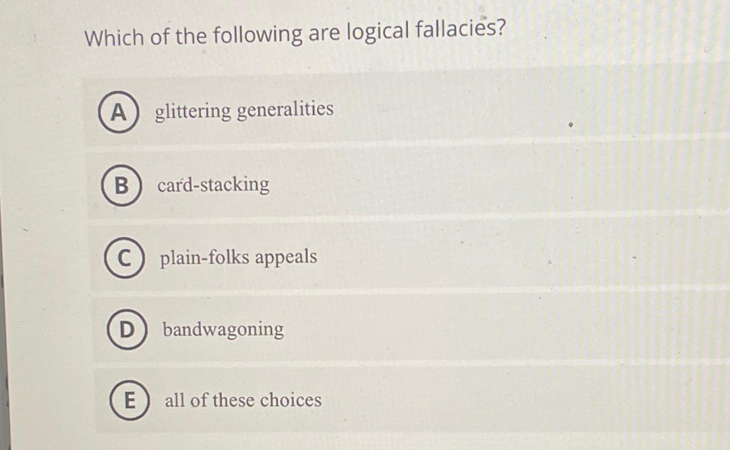 Solved Which of the following are logical | Chegg.com