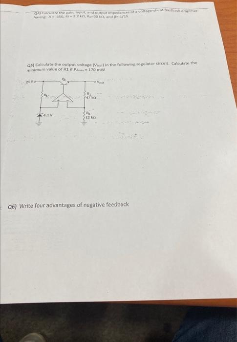 Solved as) Catculate the output vottage (Vaun) in thin | Chegg.com