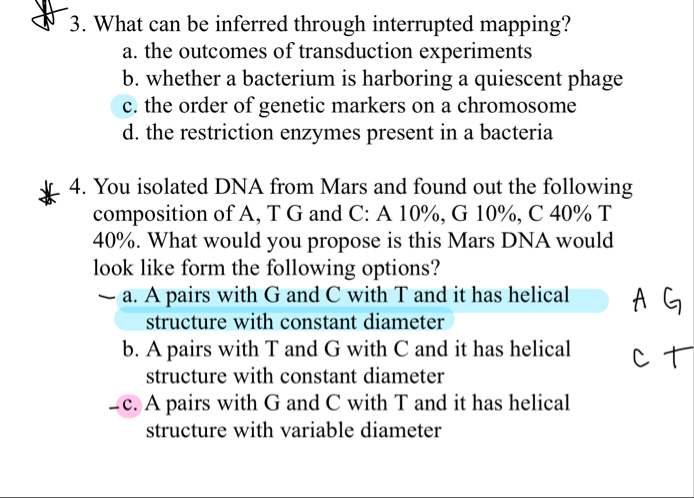 Solved What can be inferred through interrupted mapping?a. | Chegg.com