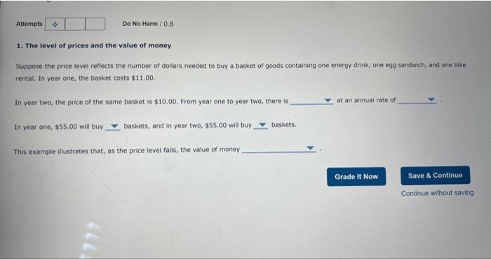 Solved 1. The level of prices and the value of money Suppose | Chegg.com