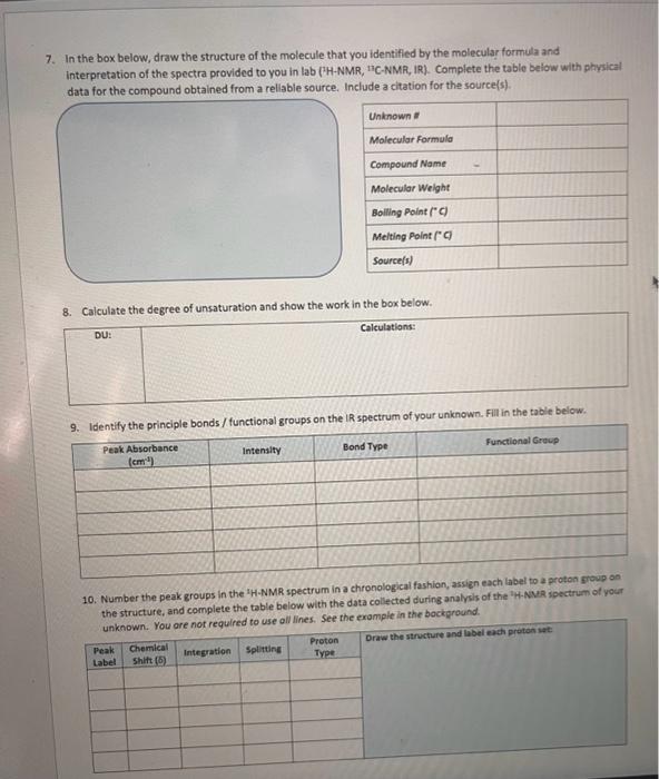 Solved Draw the structure of the molecule identified by the | Chegg.com
