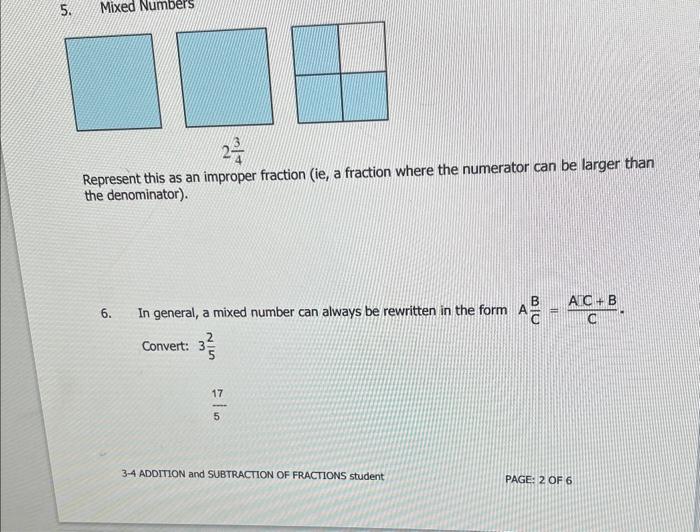 Solved Represent this as an improper fraction (ie, a | Chegg.com