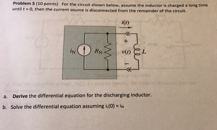 Solved Problem 5 (10 points) For the circuit shown below, | Chegg.com