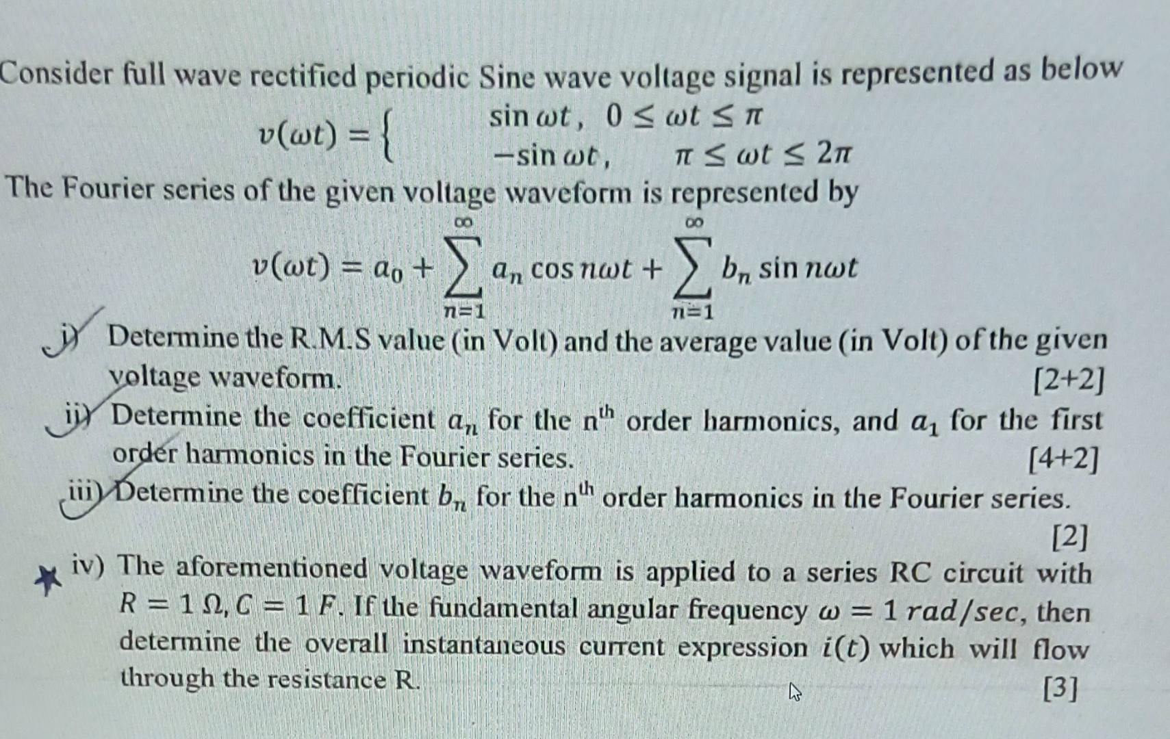 Solved Consider full wave rectified periodic Sine wave | Chegg.com