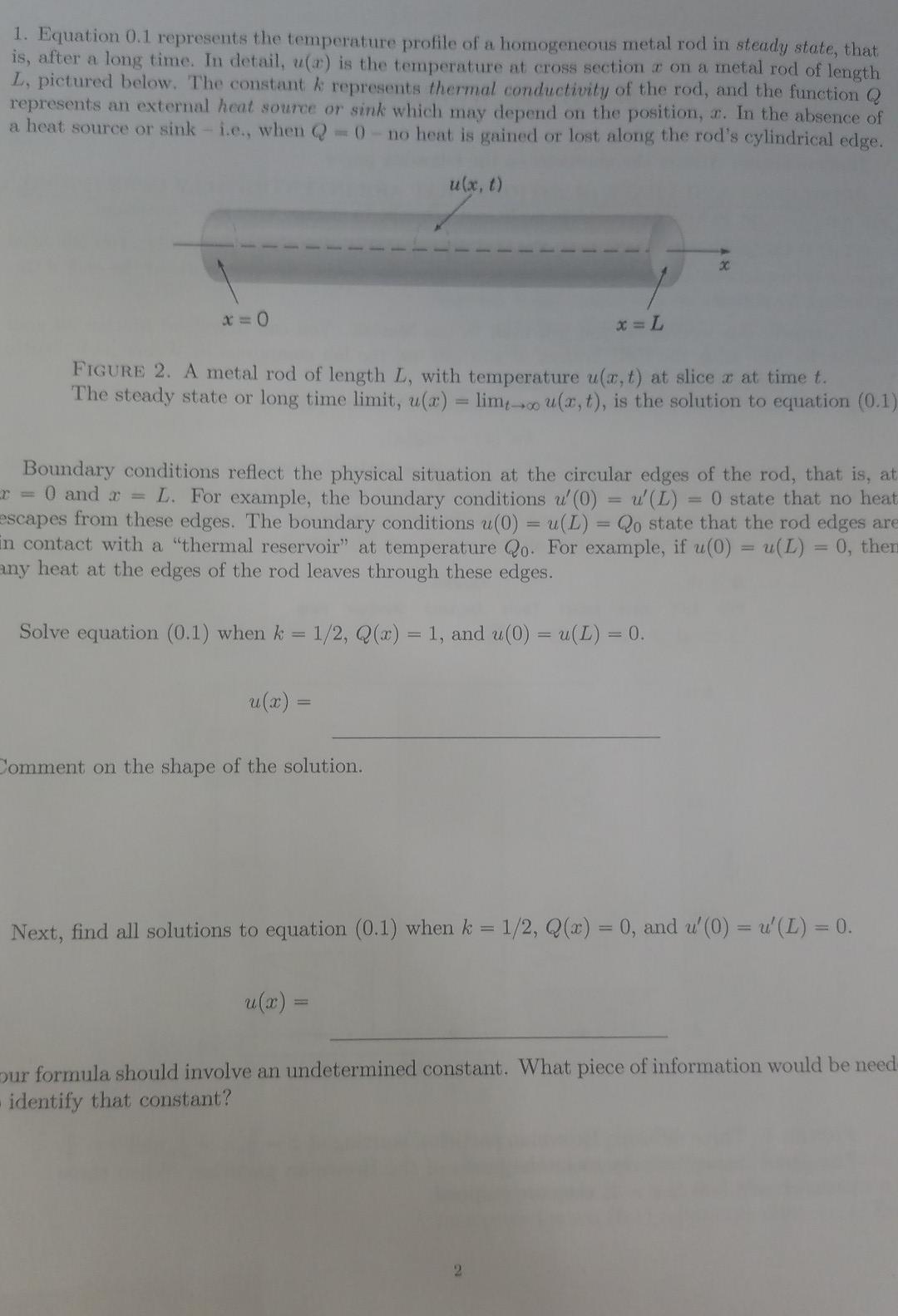 Solved This worksheet is focused one the one-dimensional | Chegg.com