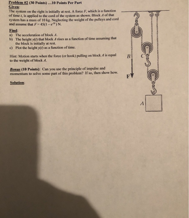 Solved Problem #2 (30 Points)...10 Points Per Part Given: | Chegg.com