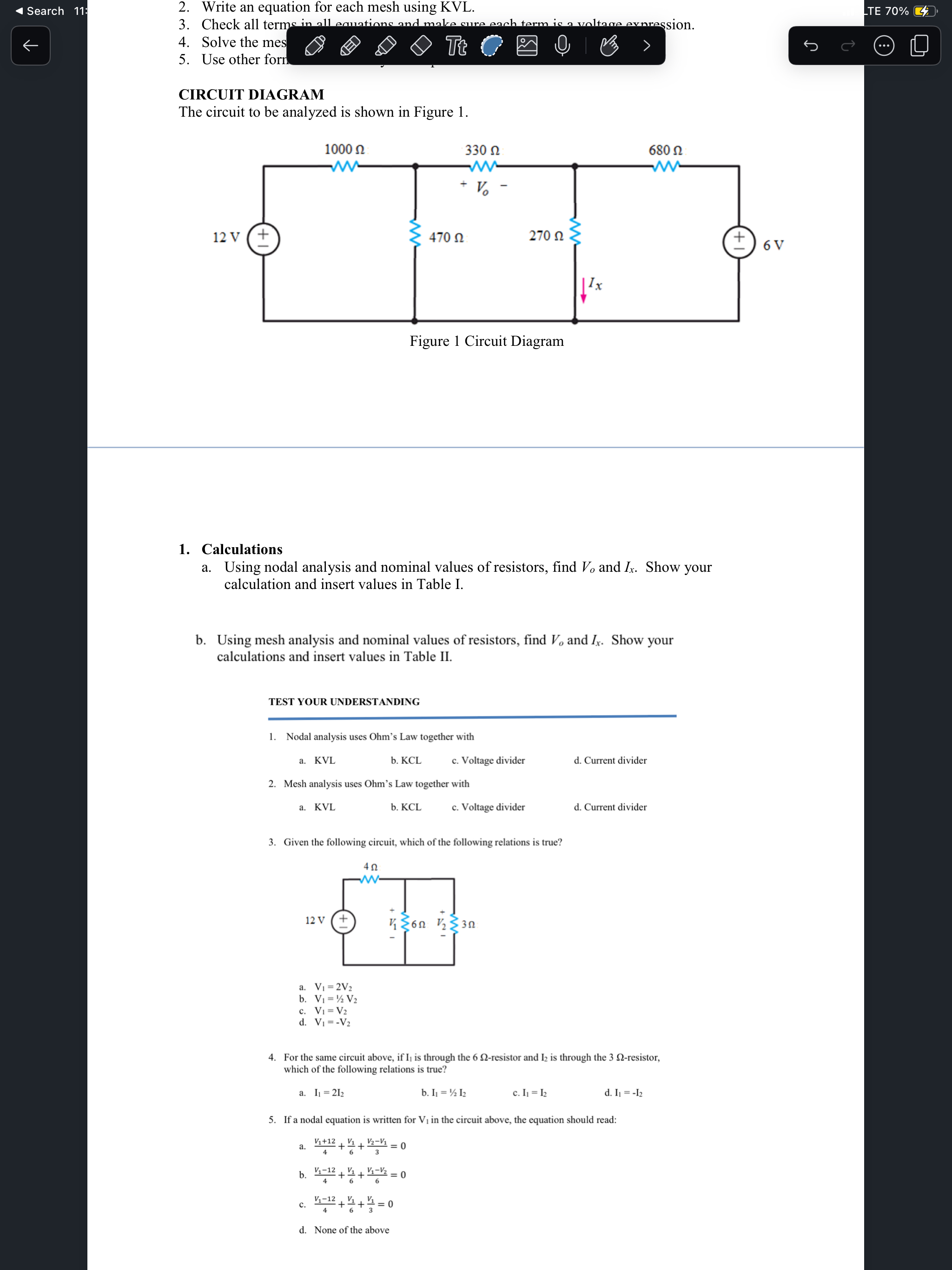 Solved Write an equation for each mesh using KVL.Write an | Chegg.com