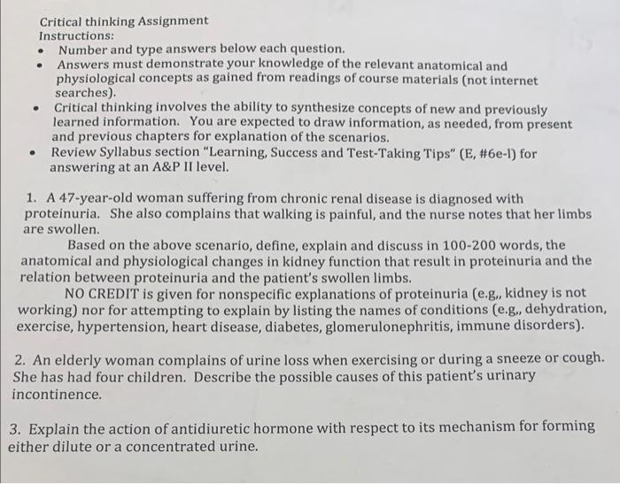 Solved Critical thinking Assignment Instructions: - Number | Chegg.com