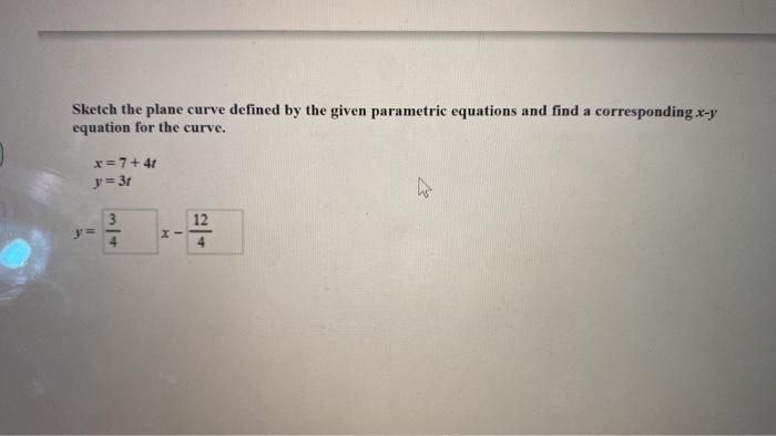 Solved Sketch the plane curve defined by the given | Chegg.com