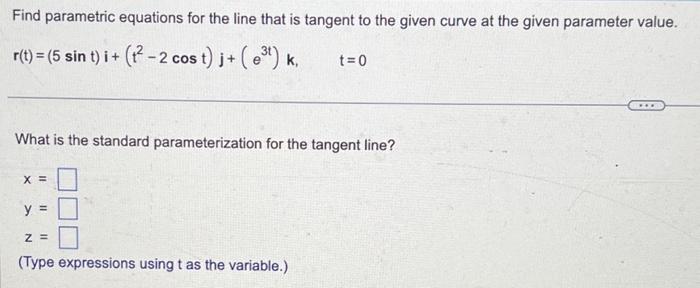 Solved Find parametric equations for the line that is | Chegg.com