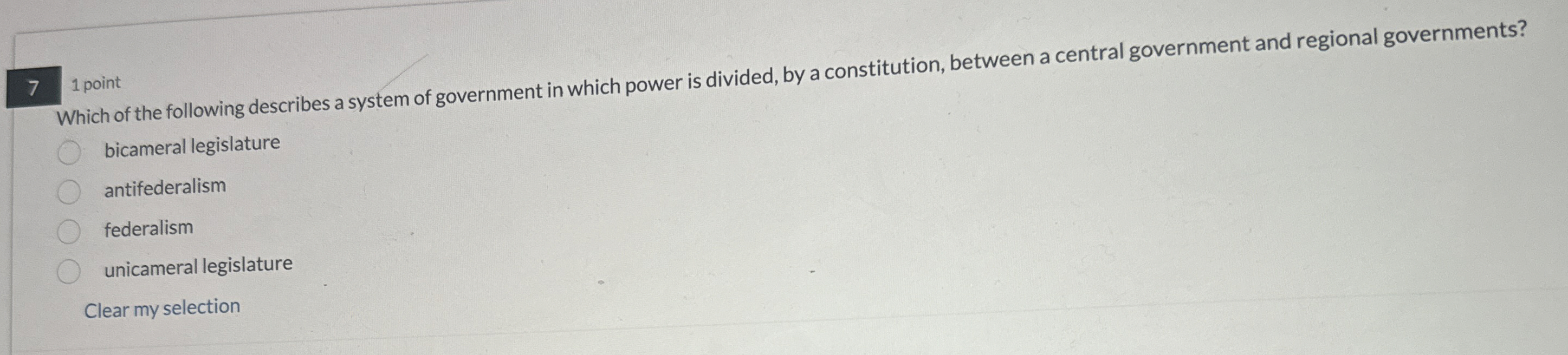 Solved 71 ﻿pointWhich of the following describes a system of | Chegg.com