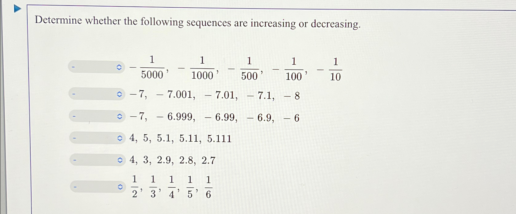 Solved Determine Whether The Following Sequences Are