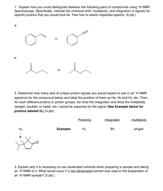 Solved Explain how you could distinguish between the | Chegg.com