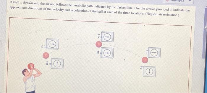 Solved A ball is thrown into the air and follows the | Chegg.com