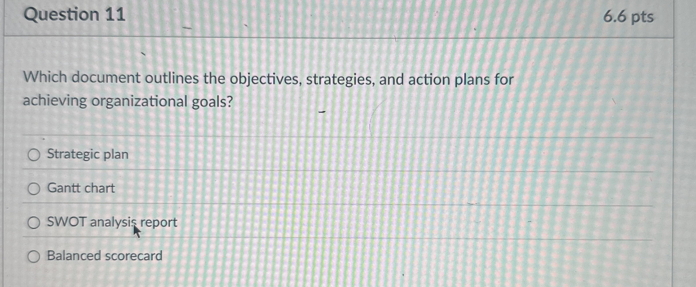 Solved Question 11Which document outlines the objectives, | Chegg.com