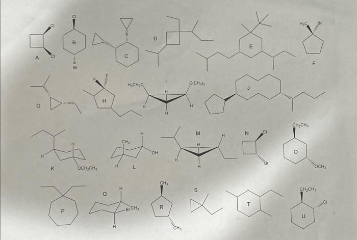 Solved name the following cycloalkanes | Chegg.com