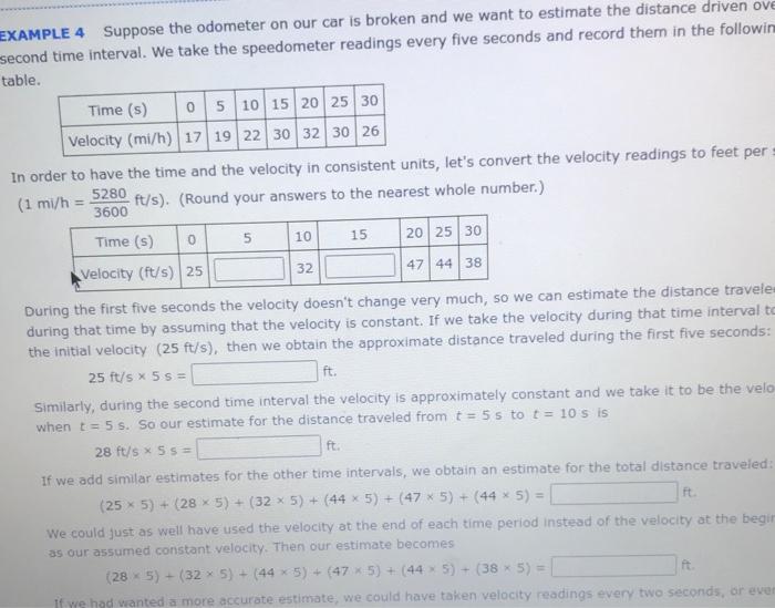 Solved EXAMPLE 4 Suppose the odometer on our car is broken | Chegg.com