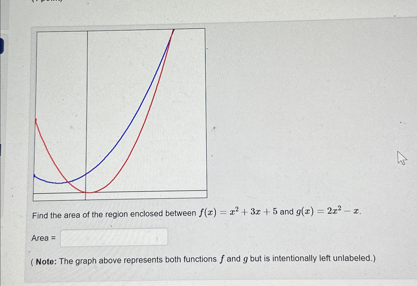 Solved Find the area of the region enclosed between | Chegg.com