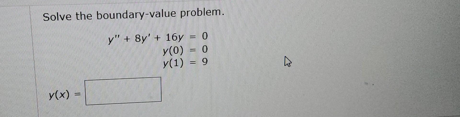 Solved Solve the boundary-value problem | Chegg.com