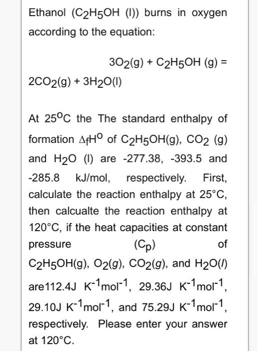 Solved Acetone (C3H6O (I)) burns in oxygen according to the | Chegg.com