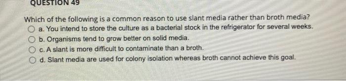 Solved Which of the following is a common reason to use | Chegg.com