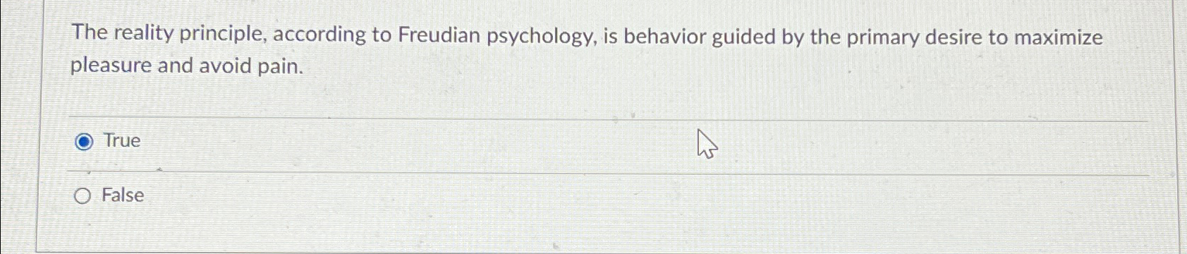 Solved The reality principle, according to Freudian | Chegg.com
