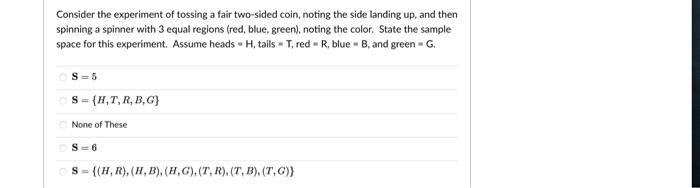 Solved Consider the experiment of tossing a fair two-sided | Chegg.com