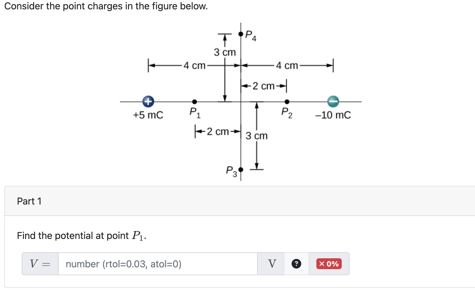 Solved Consider the point charges in the figure below.Part | Chegg.com