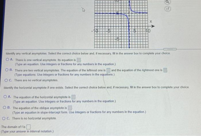 Solved х HO Identify any vertical asymptotes Select the | Chegg.com