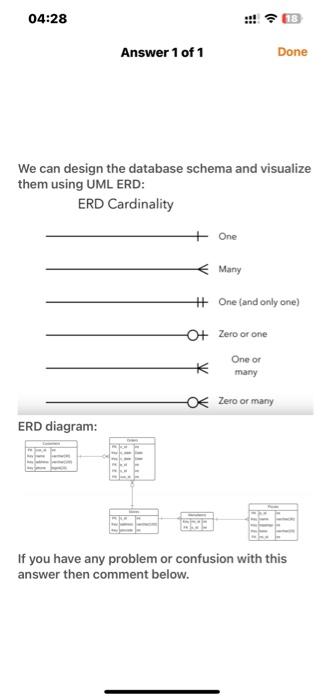 Solved We can design the database schema and visualize | Chegg.com
