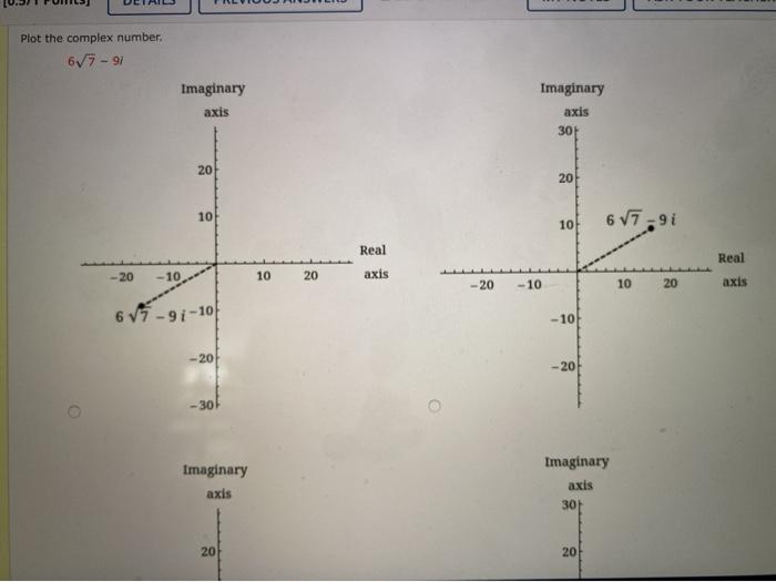 Solved Plot the complex number. 675 - 91 Imaginary Imaginary | Chegg.com