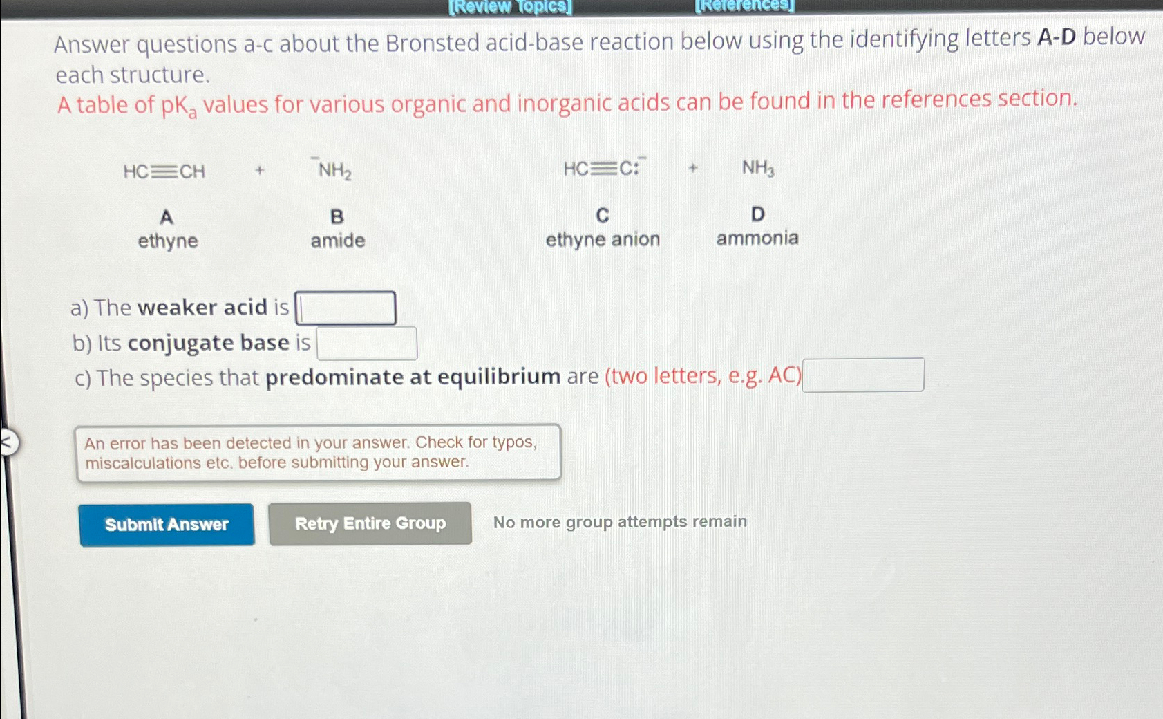 Solved Answer questions a-c about the Bronsted acid-base | Chegg.com