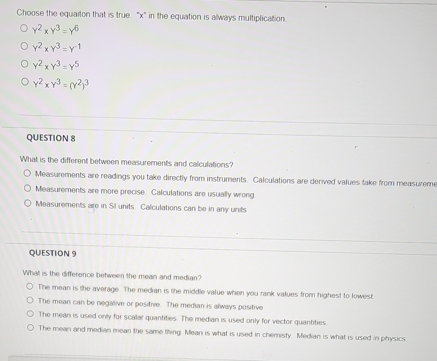 Solved Choose the equaiton that is true. " x " ﻿in the | Chegg.com