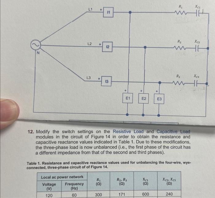 12. Modify the switch settings on the Resistive Load | Chegg.com