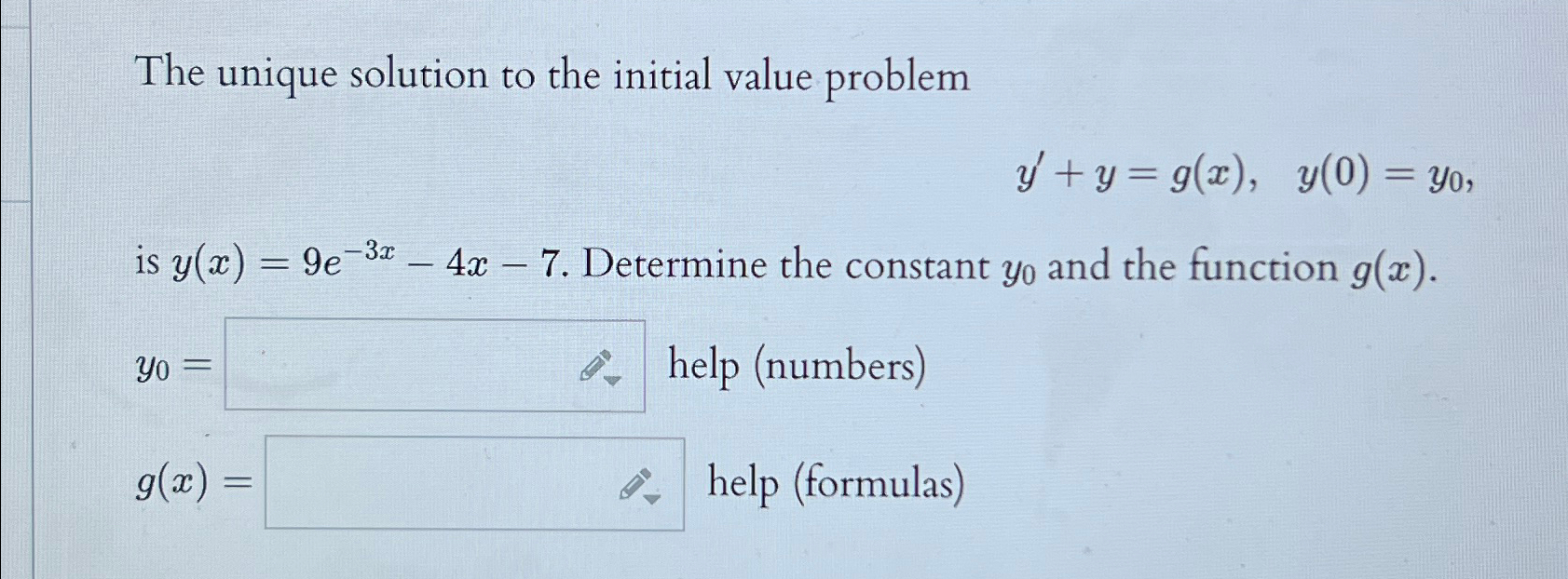 Solved The unique solution to the initial value | Chegg.com