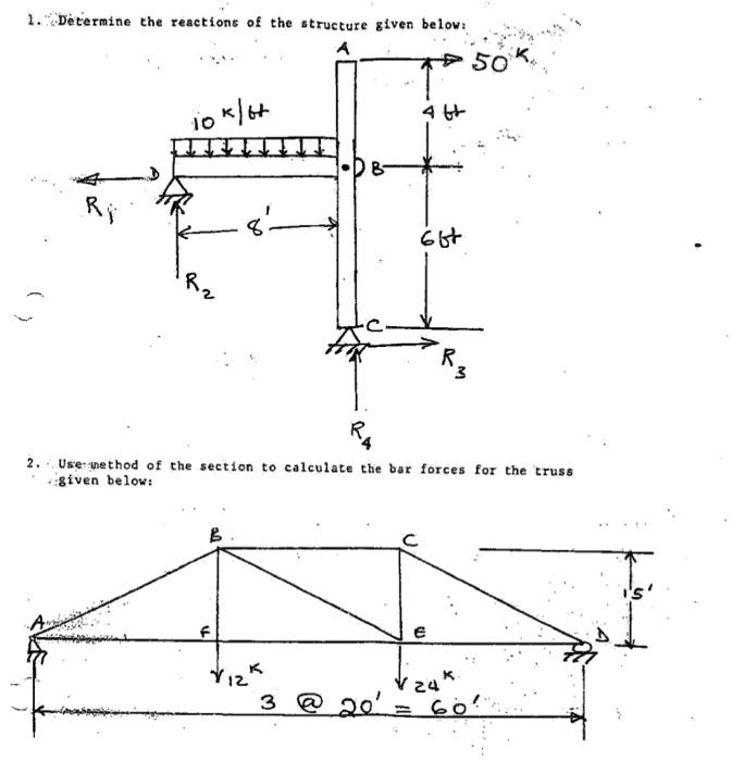 Solved 2. Use-method of the section to calculate the bar | Chegg.com