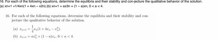 Solved 16. For each of the following equations, determine | Chegg.com