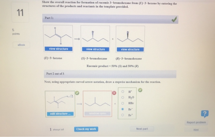 Solved Show the overall reaction for formation of racemic | Chegg.com