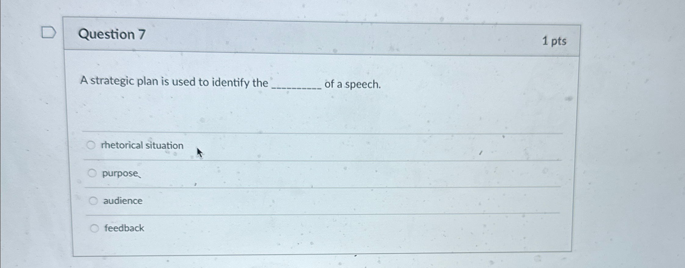 Solved Question 71 ﻿ptsA strategic plan is used to identify | Chegg.com
