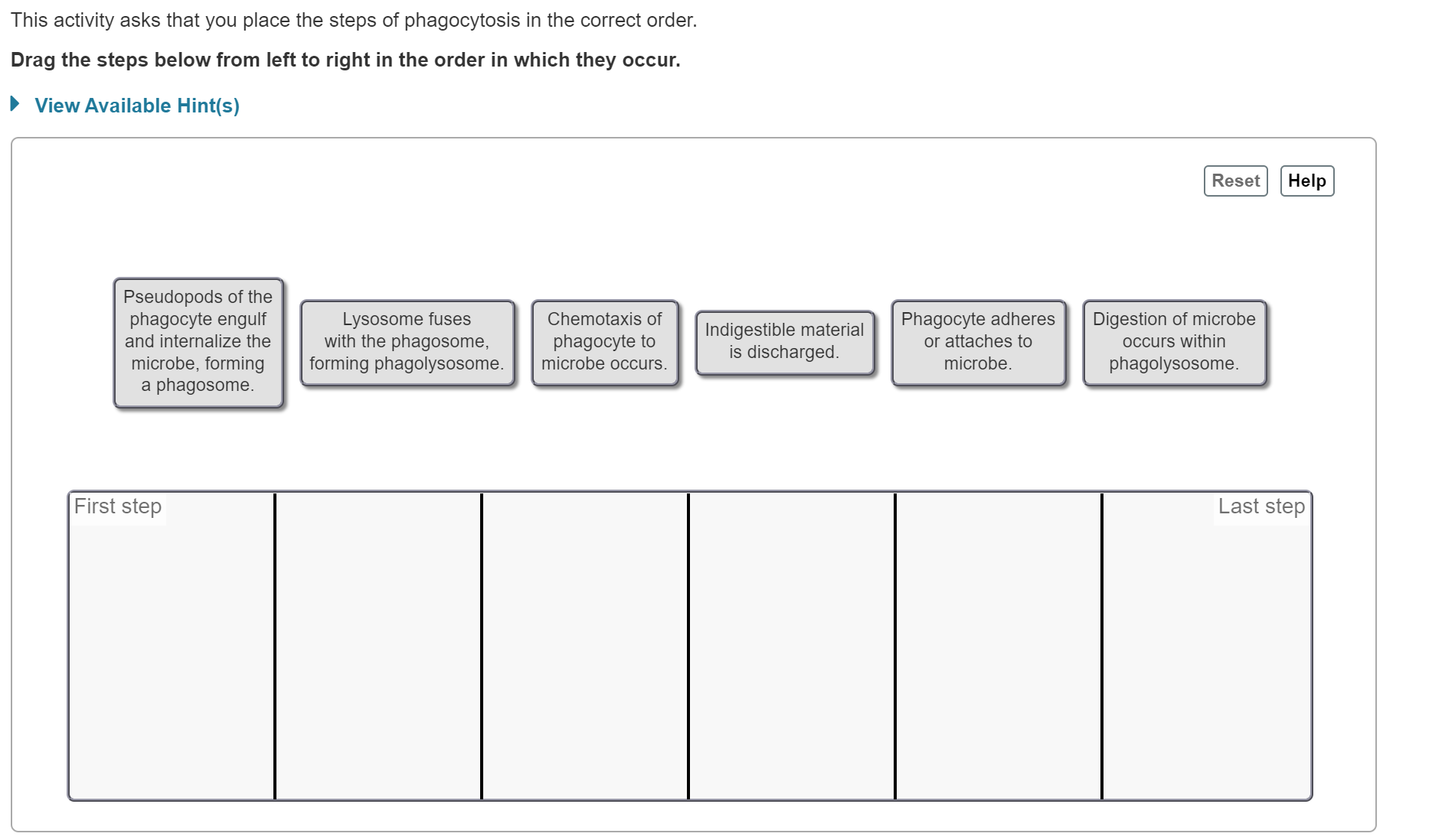 Solved This activity asks that you place the steps of | Chegg.com